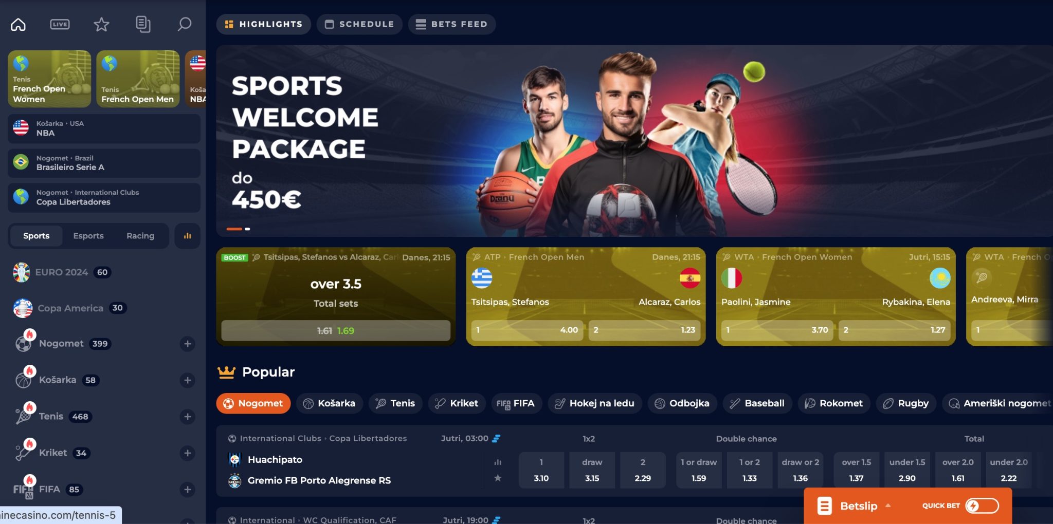 Nine Casino Slovenia 🇸🇮 | Up to €450 + 250 BV Welcome Bonus